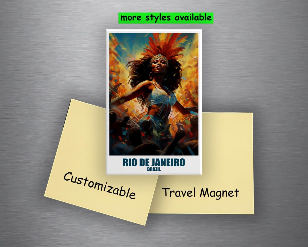 Personalized Rio De Janeiro Fridge Magnet, Brazil Magnet, 78 X 53 Mm ...