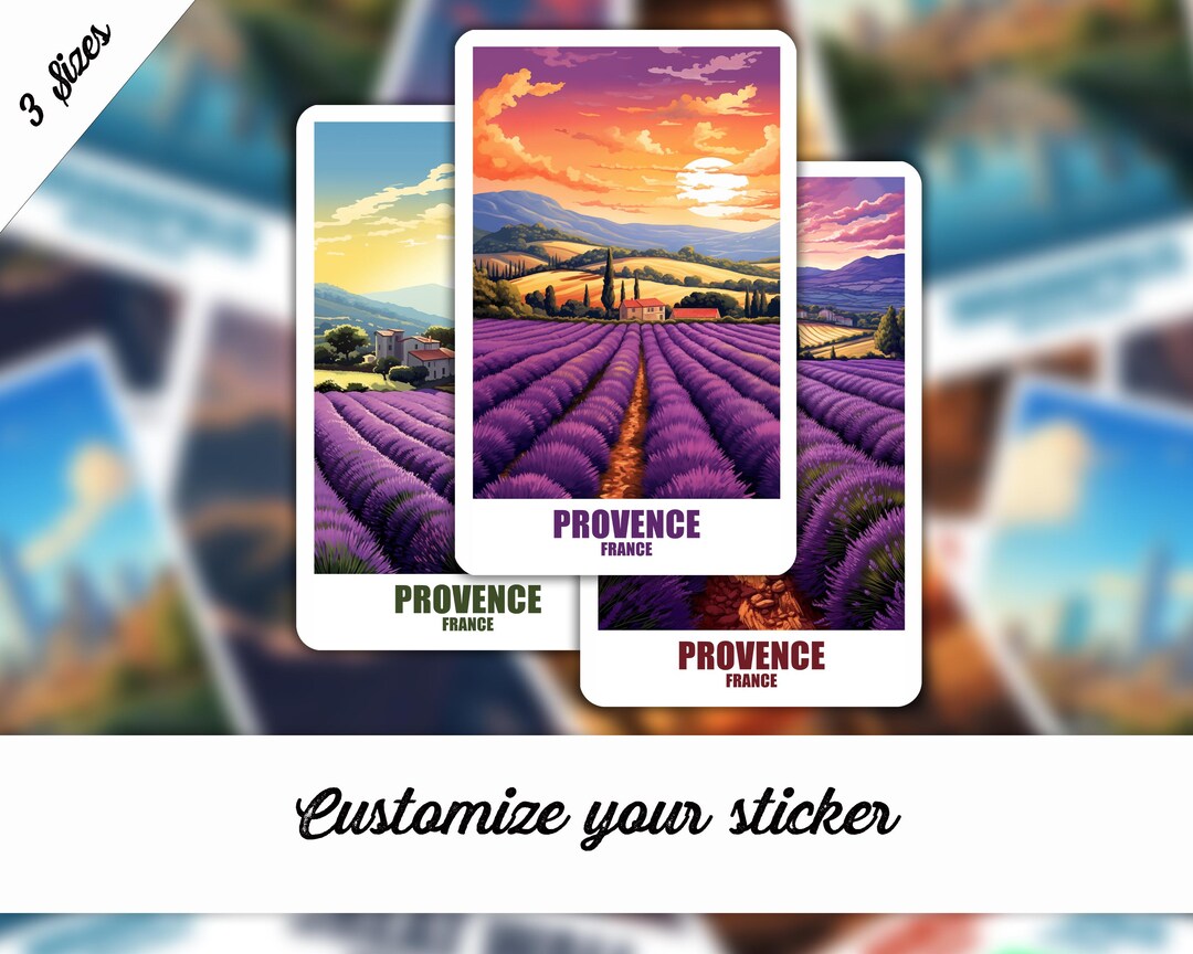 Provence Sticker, Personalized Sticker Provence, France Sticker Gift ...