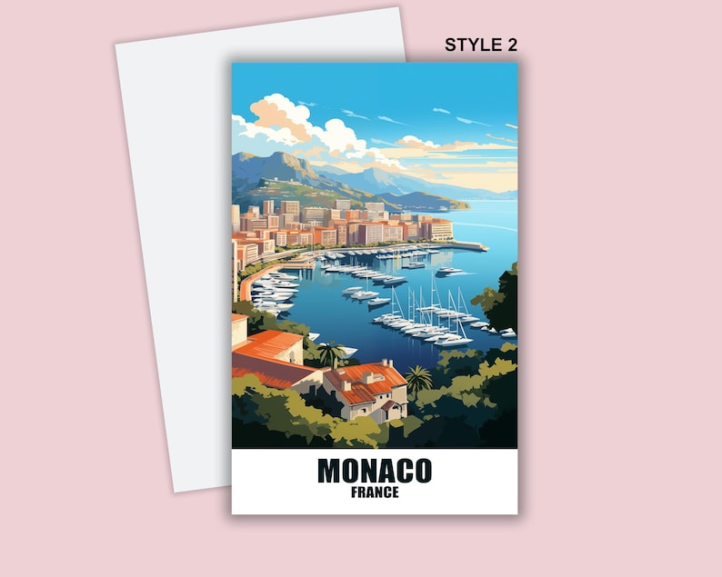 Personalized Monaco Postcard, Monaco Card, France Greeting Card Gift ...