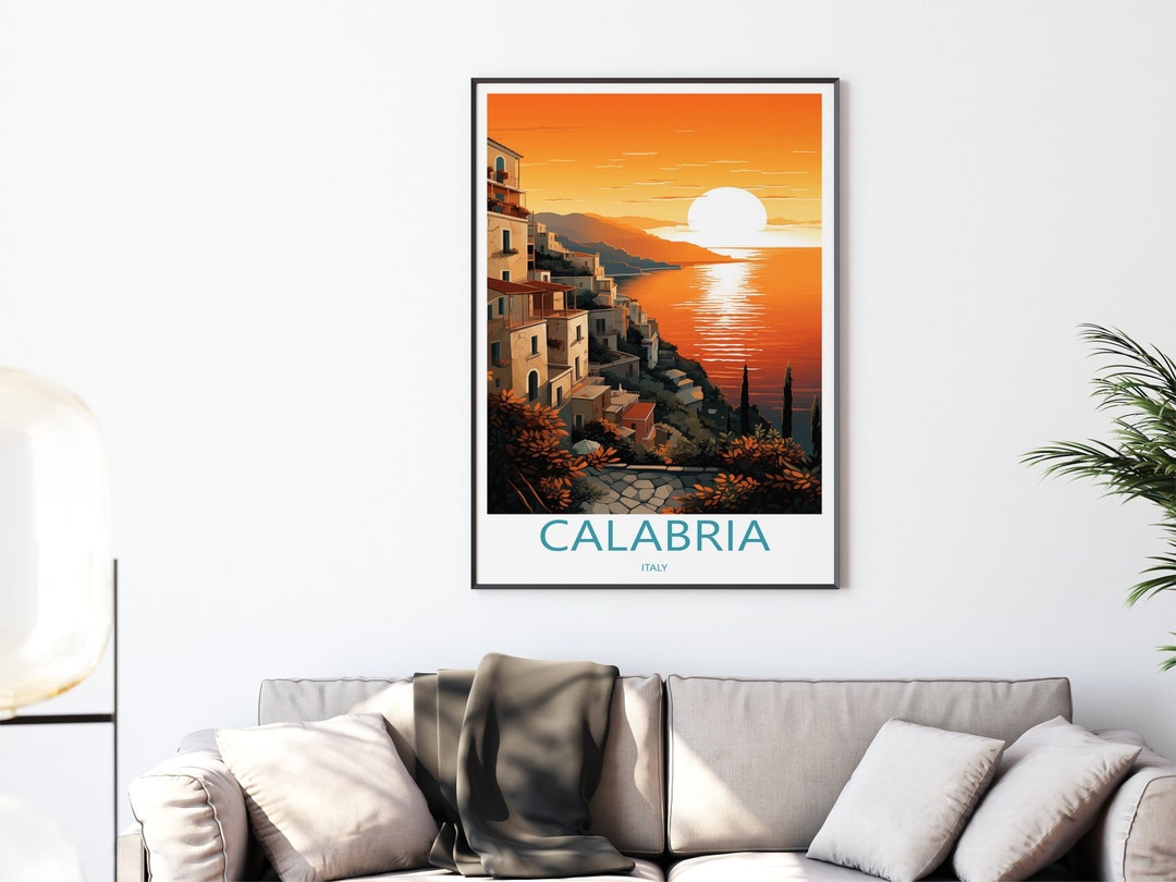 Calabria Poster Italy Travel Poster Print Wall Art Calabria Wall ...
