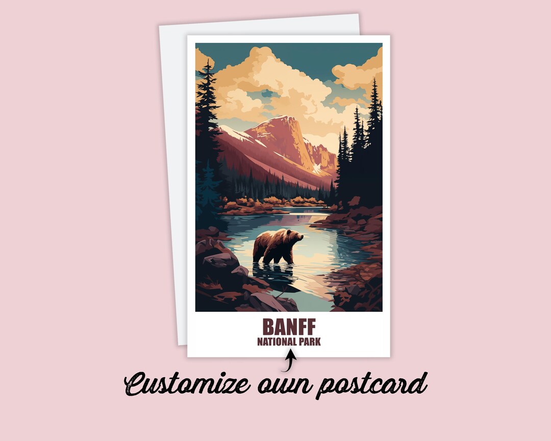 Banff National Park Postcard, Personalized Postcard Banff, Canada ...