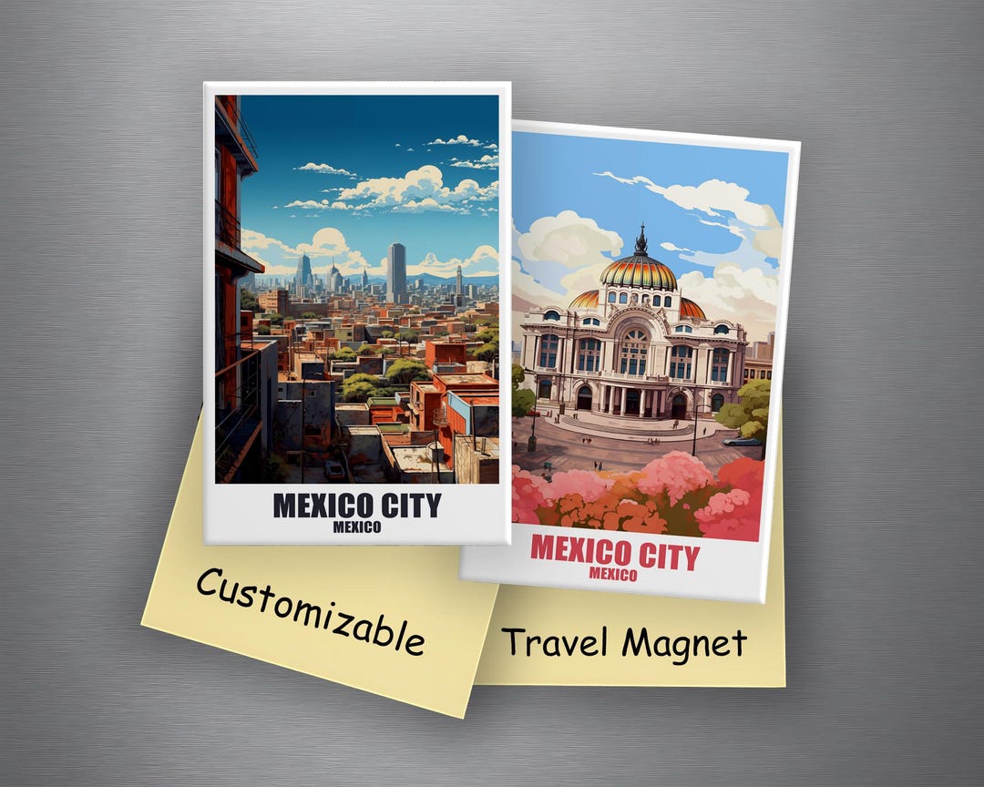 Mexico City Fridge Magnet Personalized 78 X 53 Mm City Magnets ...