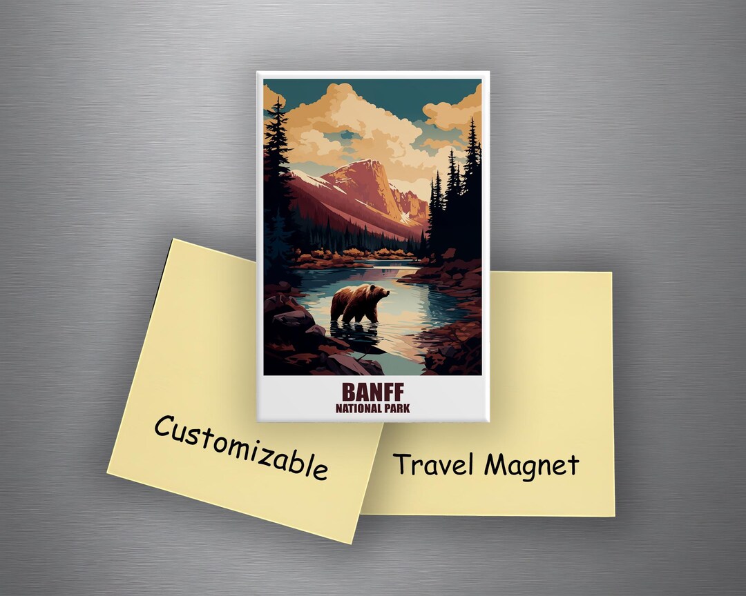 Banff National Park Fridge Magnet Personalized 78 X 53 Mm City Magnets ...