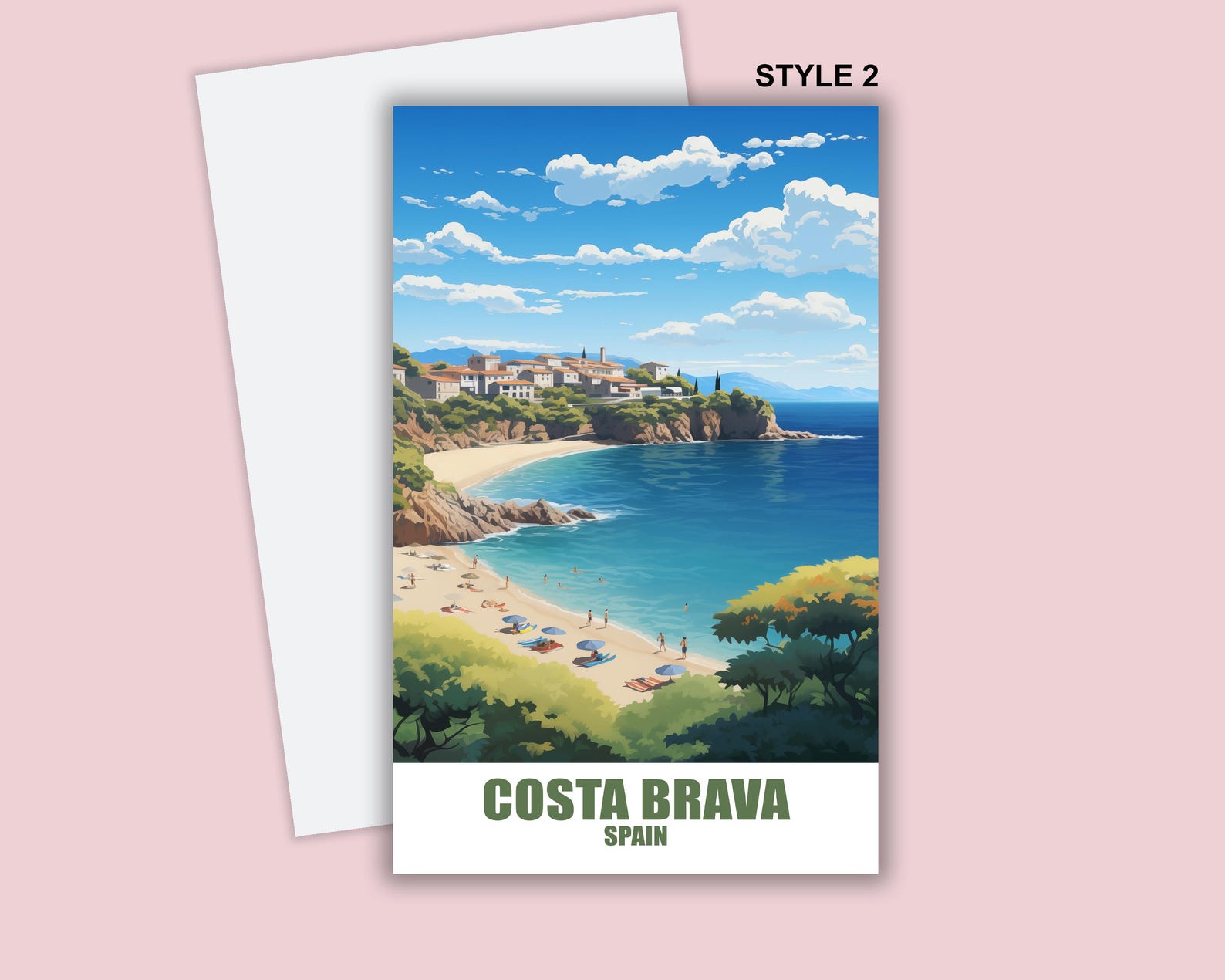 Carte postale Costa Brava, carte postale personnalisée Costa Brava, Espagne Carte postale de ...
