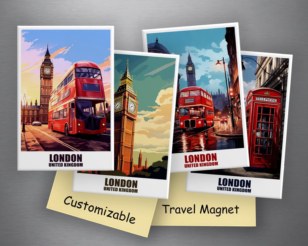 Personalized London Fridge Magnet 78 X 53 Mm City Magnets Personalized ...