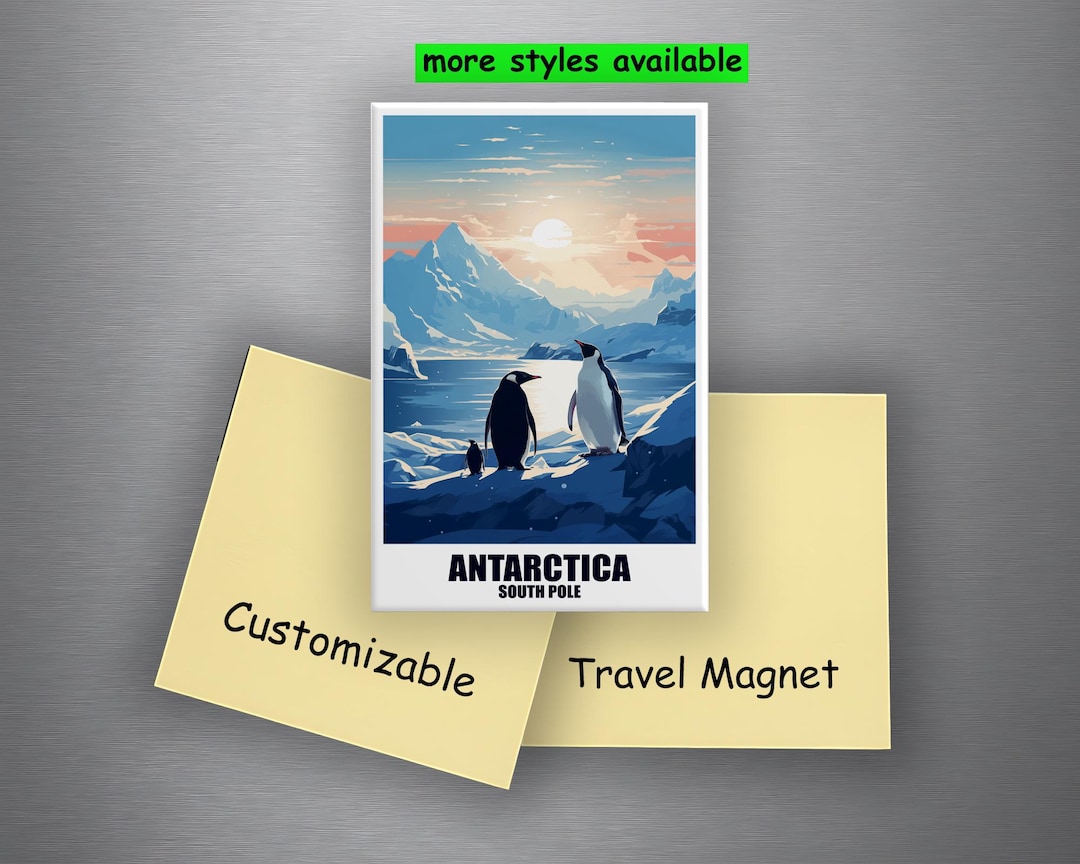 Personalized Antarctica Fridge Magnet, South Pole Magnet, 78 X 53 Mm ...