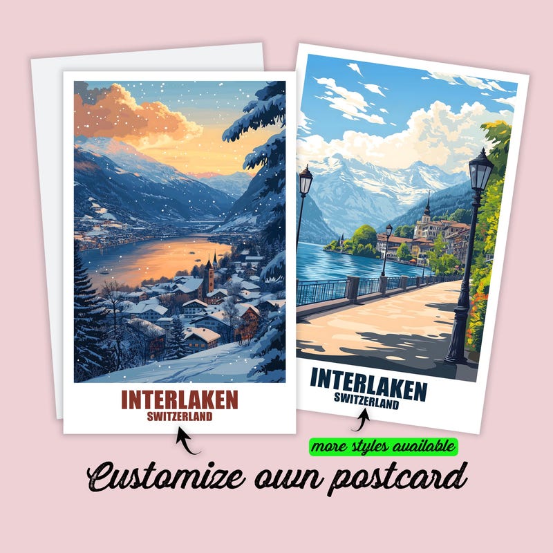 Swiss Postcard - Etsy