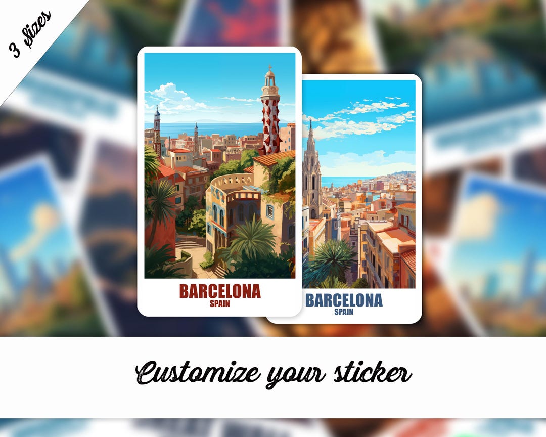Barcelona Sticker, Sticker Barcelona, Personalized Sticker, Sticker ...