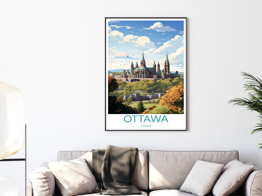 Ottawa Poster Wall Art Wall Decor | Ottawa Travel Illustration Poster ...