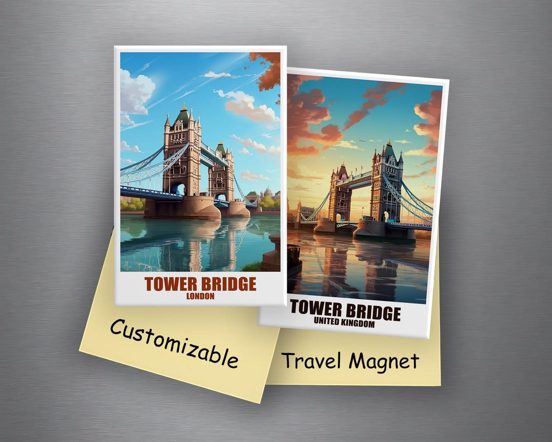 Tower Bridge Fridge Magnet Personalized 78 X 53 Mm City Magnets ...