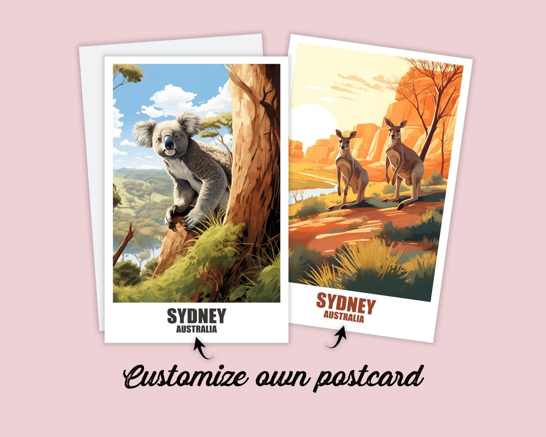 Personalized Sydney Postcard, Sydney Card, Greeting Card Gift Card ...