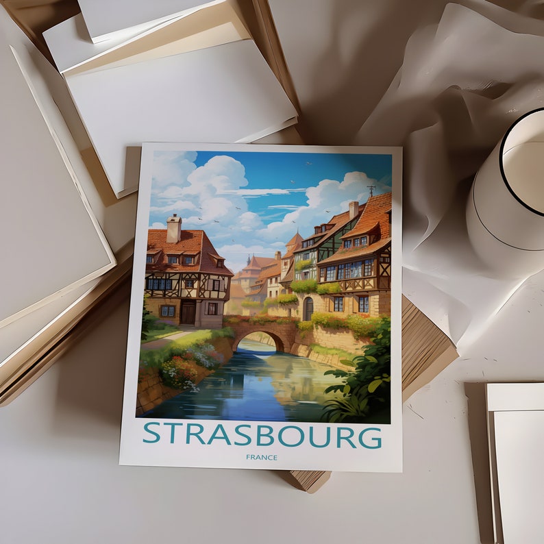 Strasbourg Poster Wall Art | Strasbourg Travel Poster Print ...