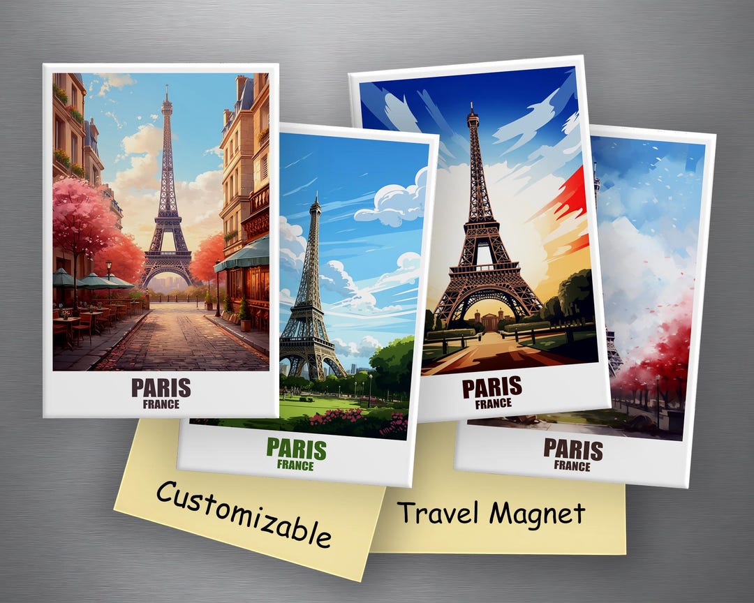 Paris Fridge Magnet Personalized 78 X 53 Mm City Magnets Personalized ...