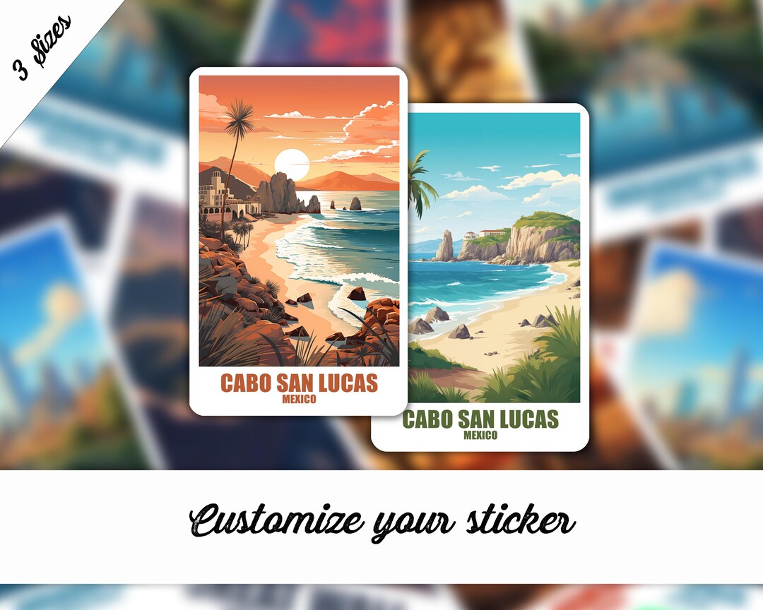 Cabo San Lucas Sticker, Personalized Sticker Cabo, Mexico Sticker ...