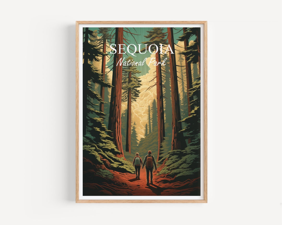 Sequoia National Park Poster Mural Wall Decoration Sequoia Travel ...