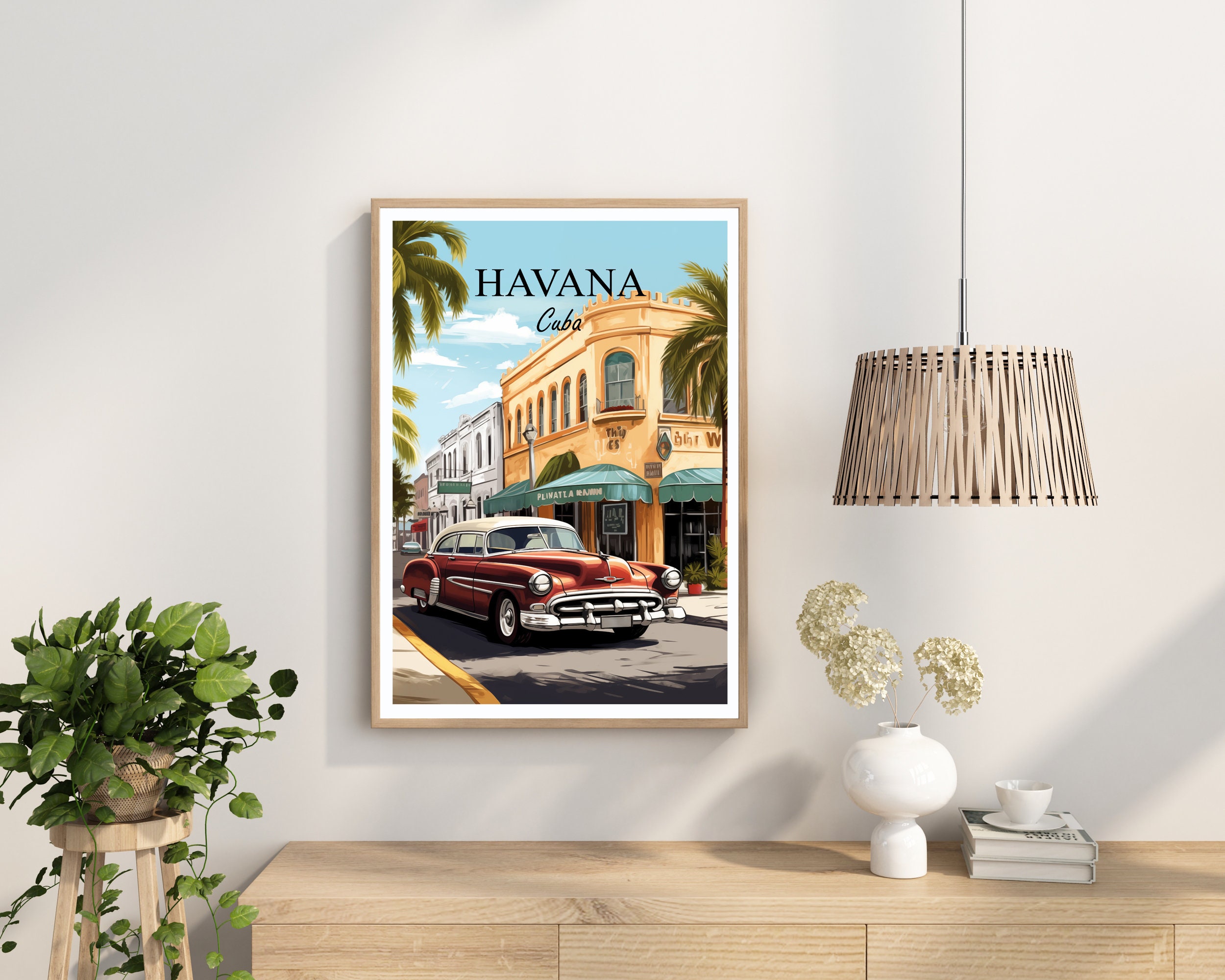Havana Poster, Personalized Travel Poster of Havana, Cuba Vintage ...