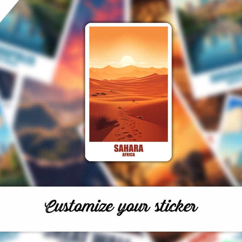 Sahara Desert Stickers - Etsy UK