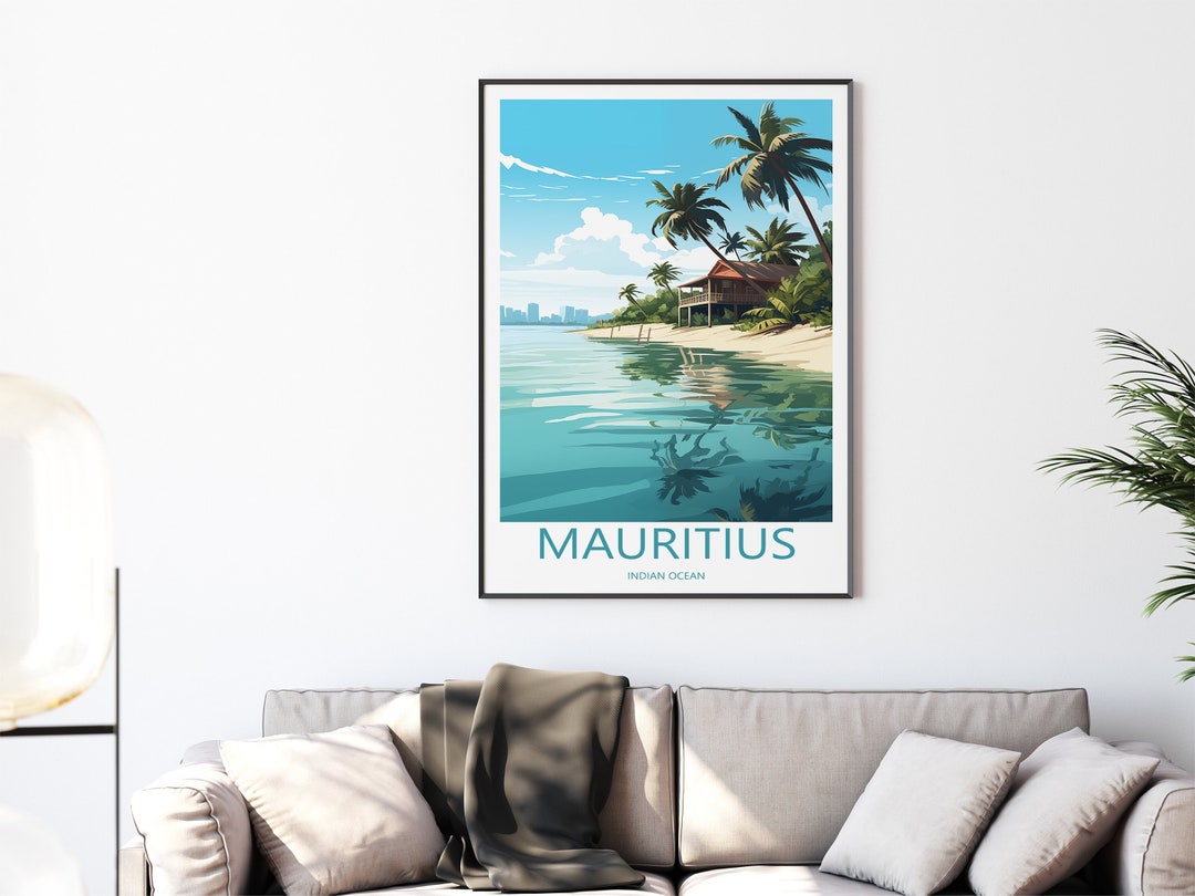 Mauritius Poster Wall Art Wall Decor Mauritius Travel Poster ...