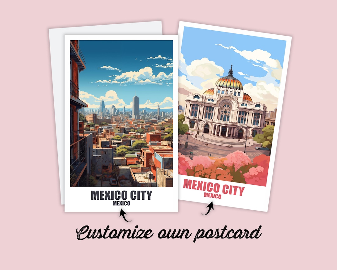 Personalized Mexico City Postcard, Mexico Postcard, Greeting Card Gift ...