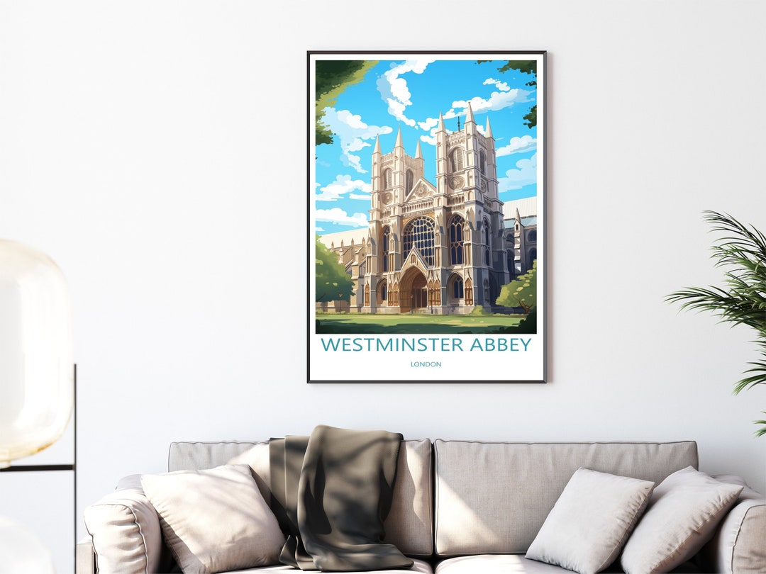 Westminster Abbey Poster Wall Art | London Travel Poster Print England ...
