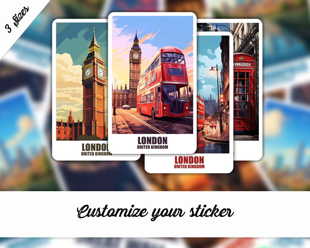 London Sticker, Personalized Sticker London, England Sticker, Sticker ...