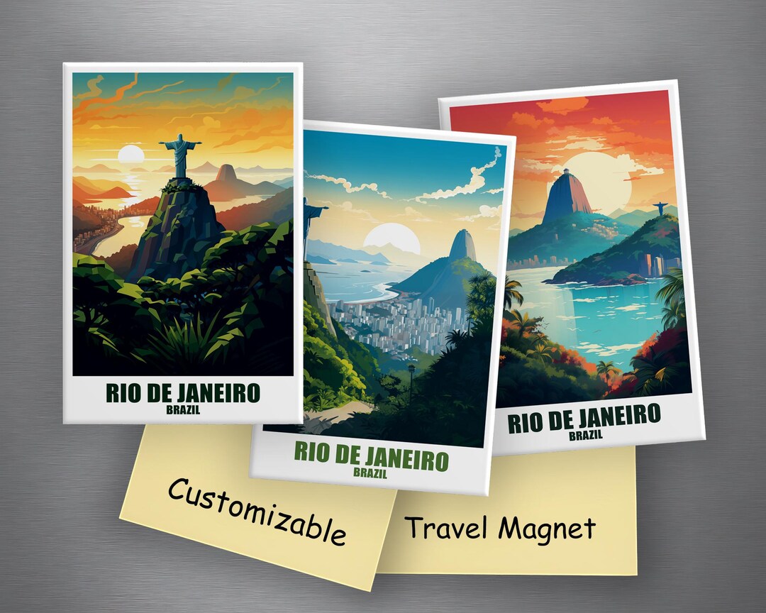 Rio De Janeiro Fridge Magnet Personalized 78 X 53 Mm City Magnet ...