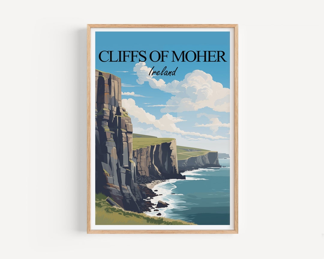 Cliffs of Moher Poster Wall Art Wall Decor Cliffs of Moher Travel ...