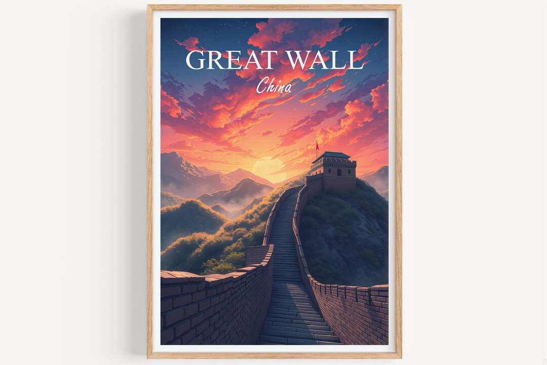 Great Wall of China Great Wall Poster Mural Wall Decor Great Wall ...