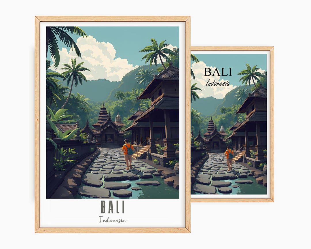 Personalized Bali Poster Travel Poster Bali, Indonesia, Bali Travel ...