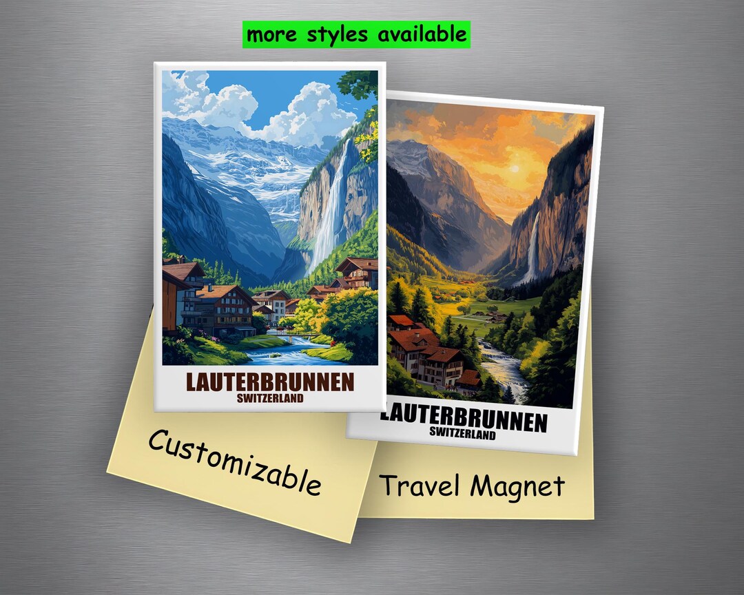 Lauterbrunnen Fridge Magnet Personalized 78 X 53 Mm City Magnet ...