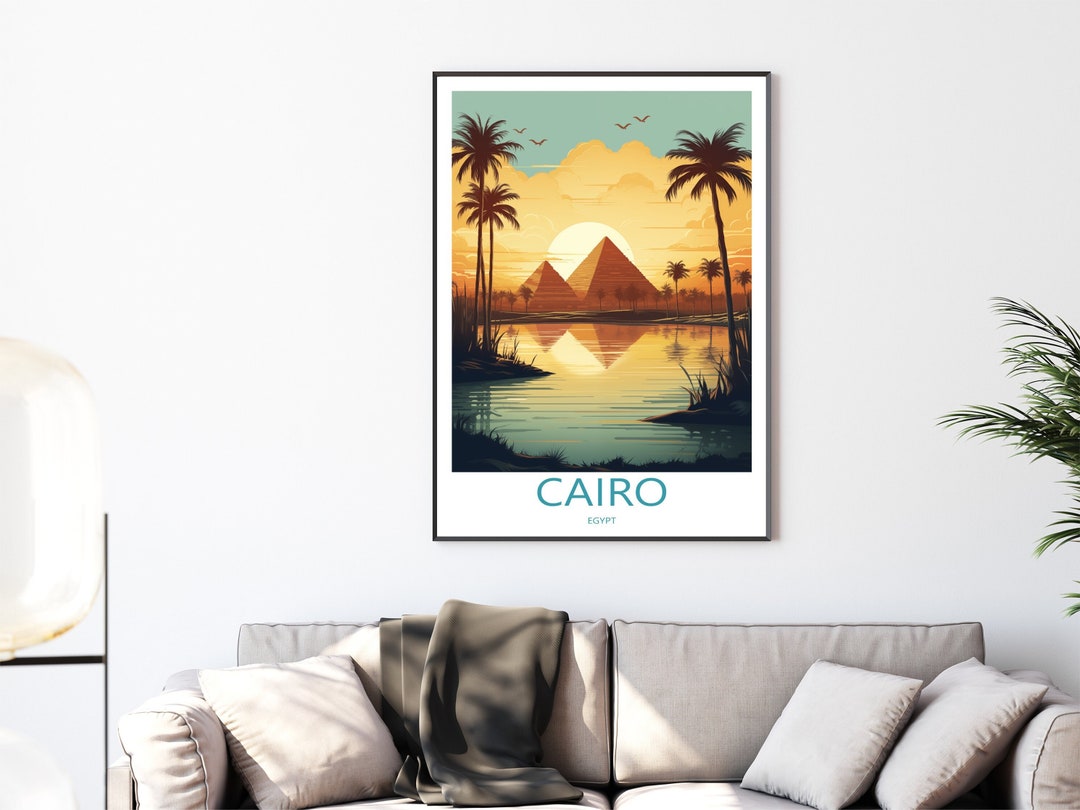 Cairo Poster Travel Cairo Print Wall Art Wall Hanging Home Gift Cairo ...