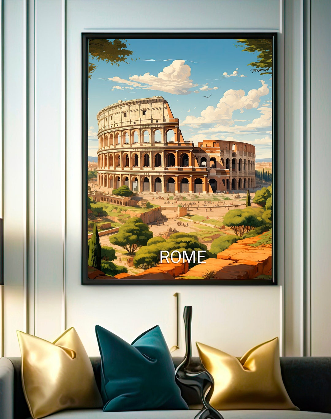 Colosseum Painting Rome Print Colosseum Print Rome Art Italy Wall Art ...