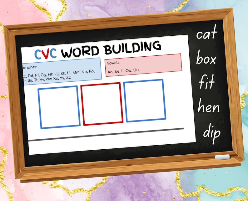 CVC/CVCC/CCVC Word Building for Kids - Etsy