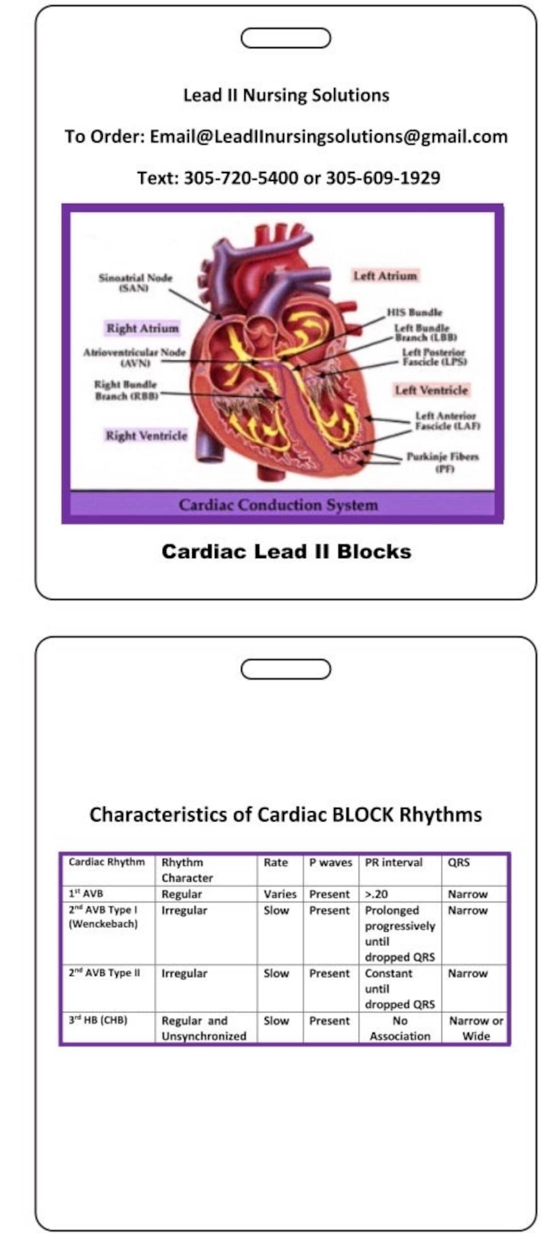 Cardiac Badge Buddy Lead II Heart Blocks - Etsy