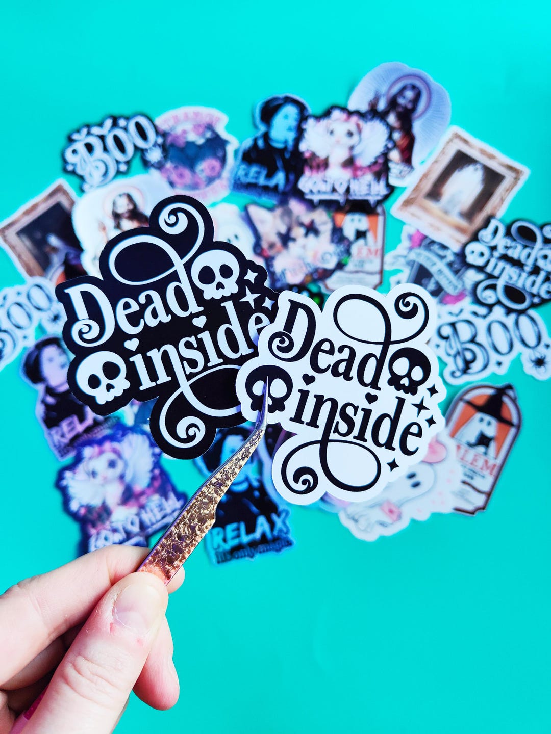 Stickers "dead Inside" Laptop Stickers, Creepy,curiosities, Dark ...