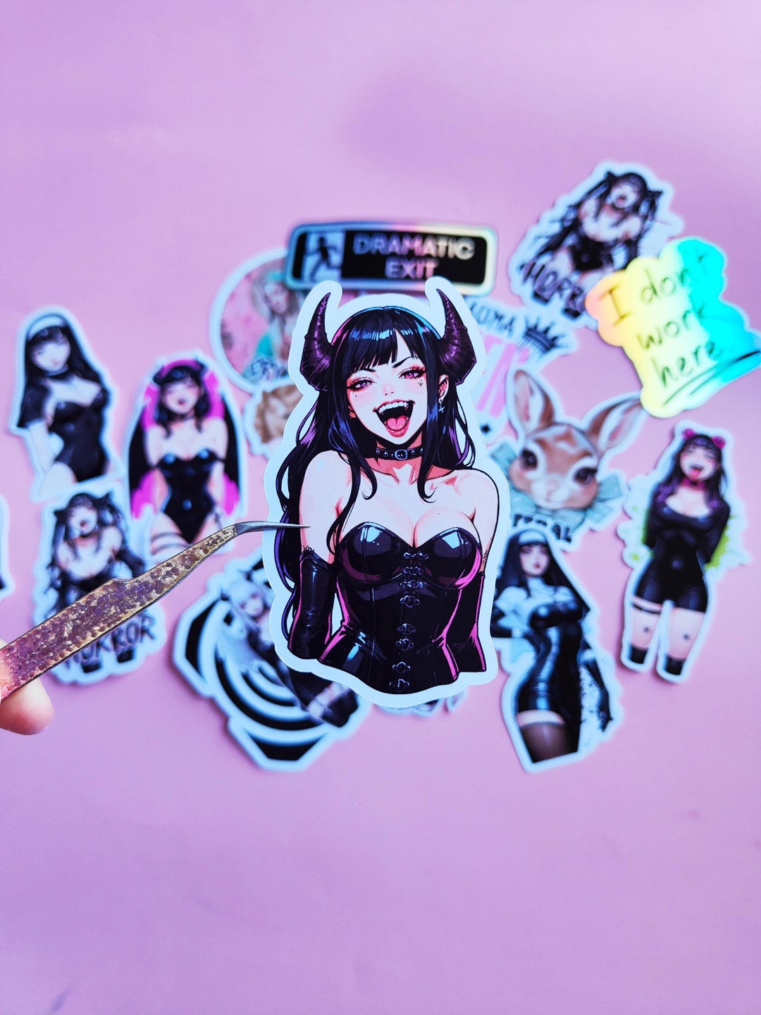 Stickers "succubus Ahegao Anime Girl" Laptop Stickers, Dark Aesthetic ...