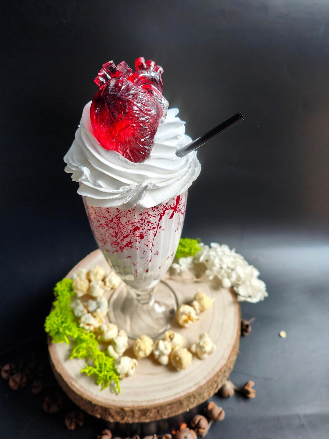 Bloody Milkshake Curiosities Decor Creepy Gift Anatomy Faux Food - Etsy