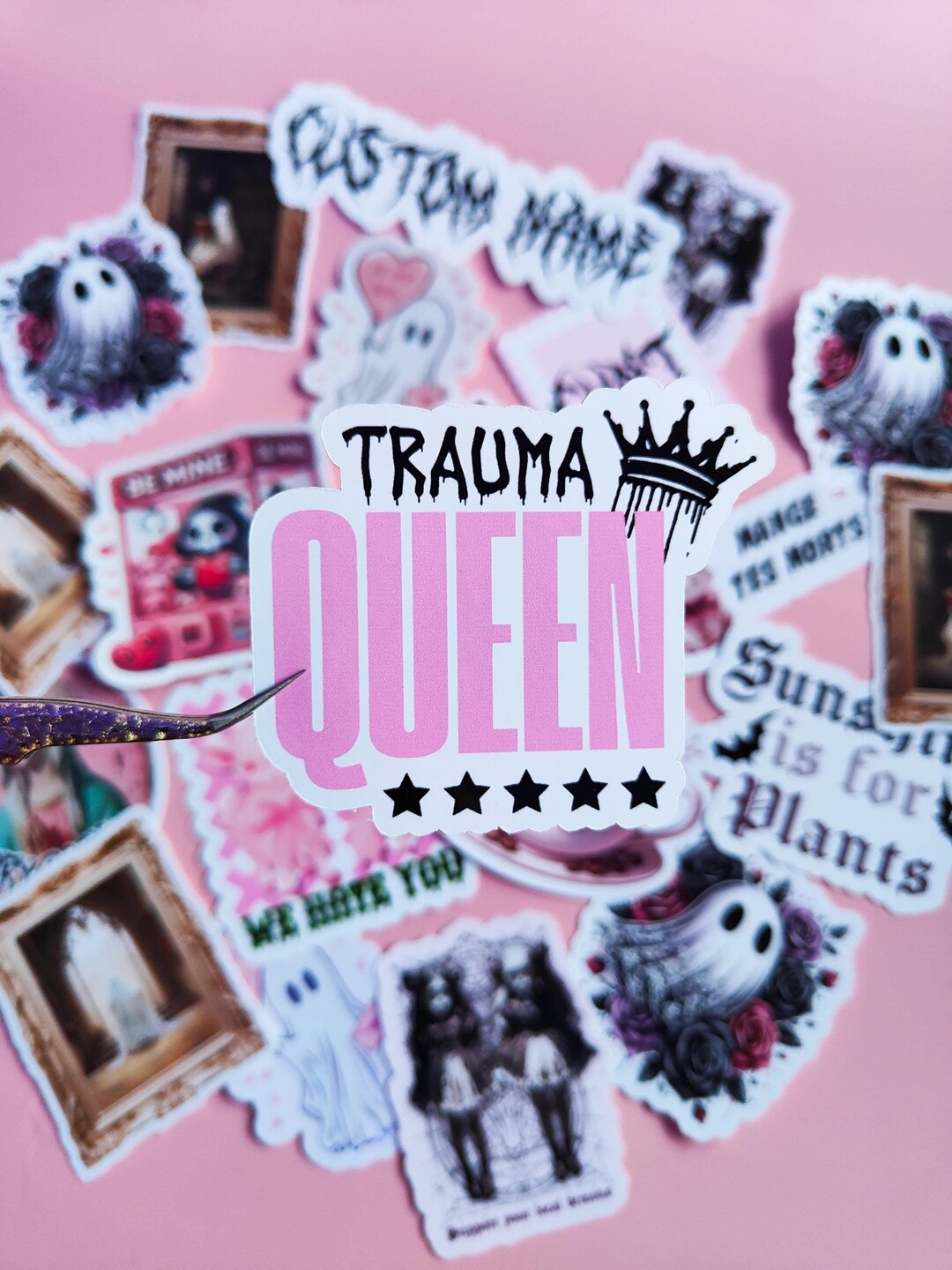 Stickers "trauma Queen" Girly Decal, Funny Gift, Bullet Journal ...