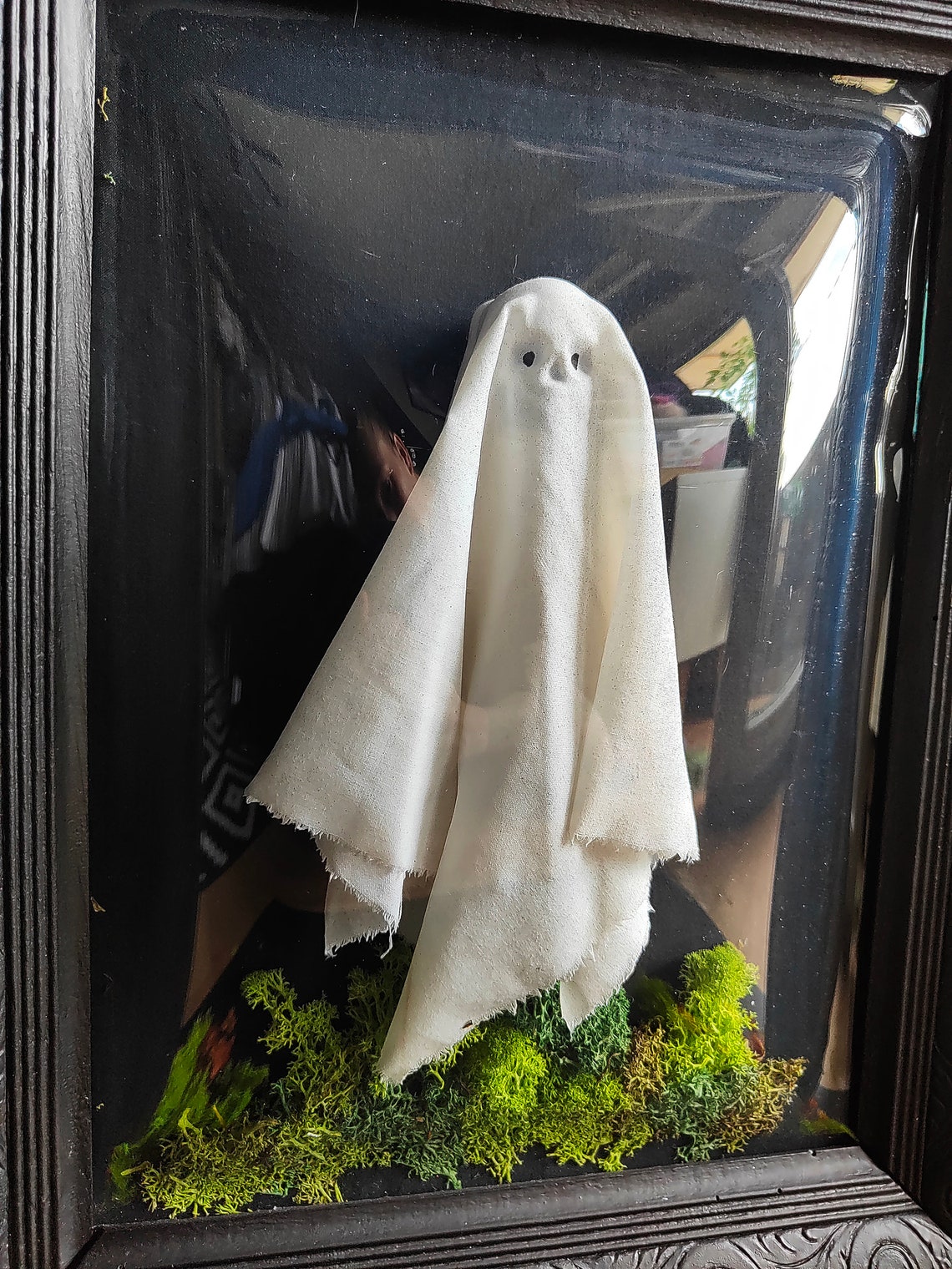 Vintage Convex Domed Glass Frame With a Ghost Alternative Creppy Gift ...