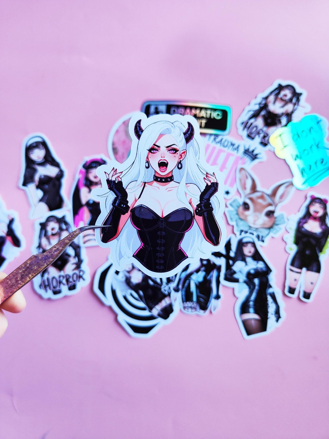 Stickers "succubus Anime Girl" Laptop Stickers, Dark Aesthetic,waifu ...