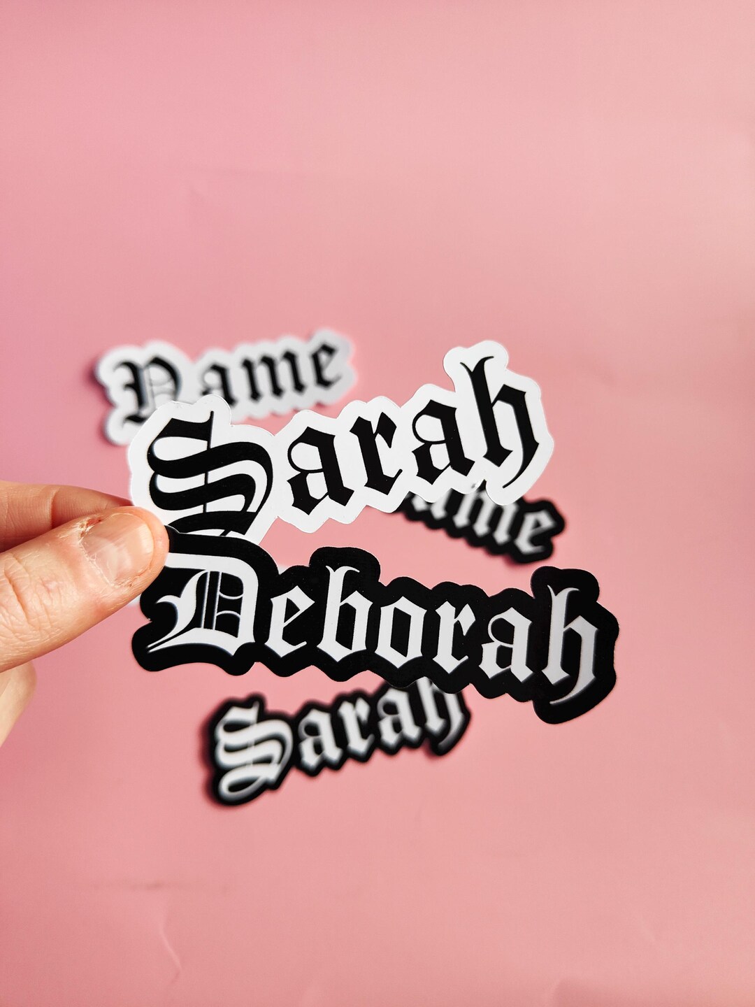 Custom Name Stickers "gothic Letters" Personalized Decals, Creepy Cute ...