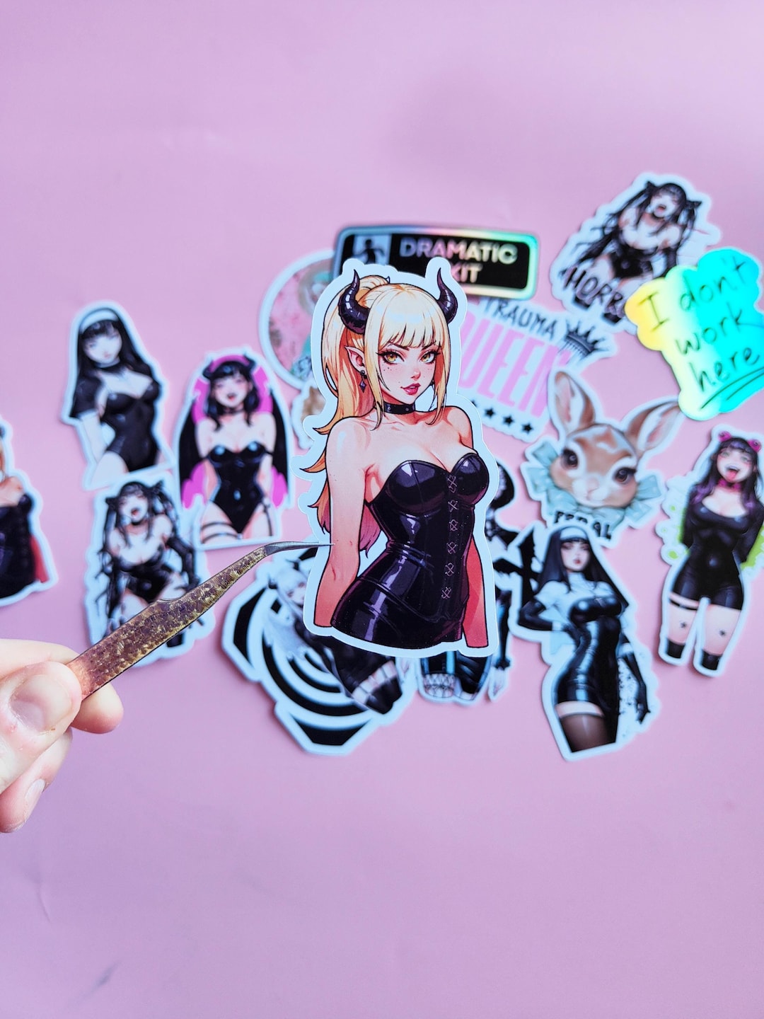 Stickers "succubus Anime Girl" Laptop Stickers, Dark Aesthetic,waifu ...