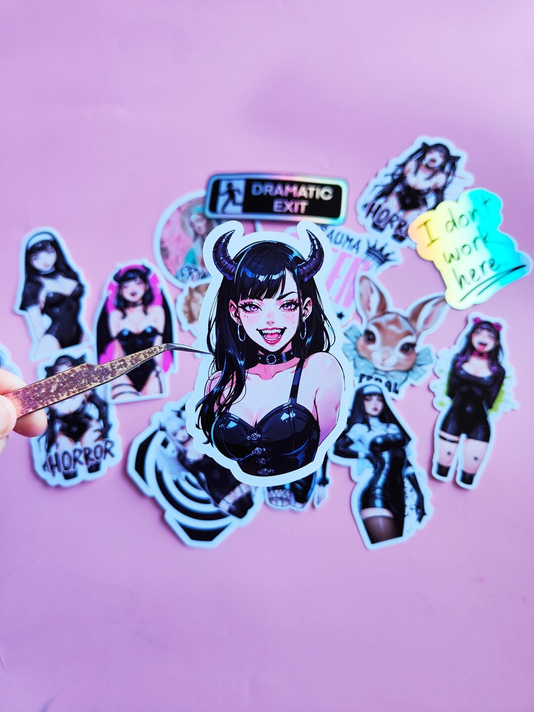 Stickers "succubus Anime Girl" Laptop Stickers, Dark Aesthetic,waifu ...