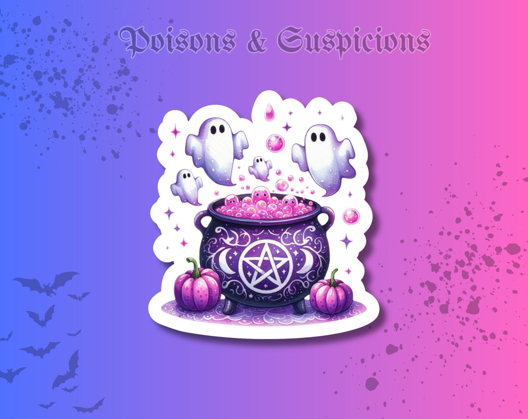 Cute Ghost STICKER Gothic Bullet Journal Laptop Decal Halloween Spooky ...