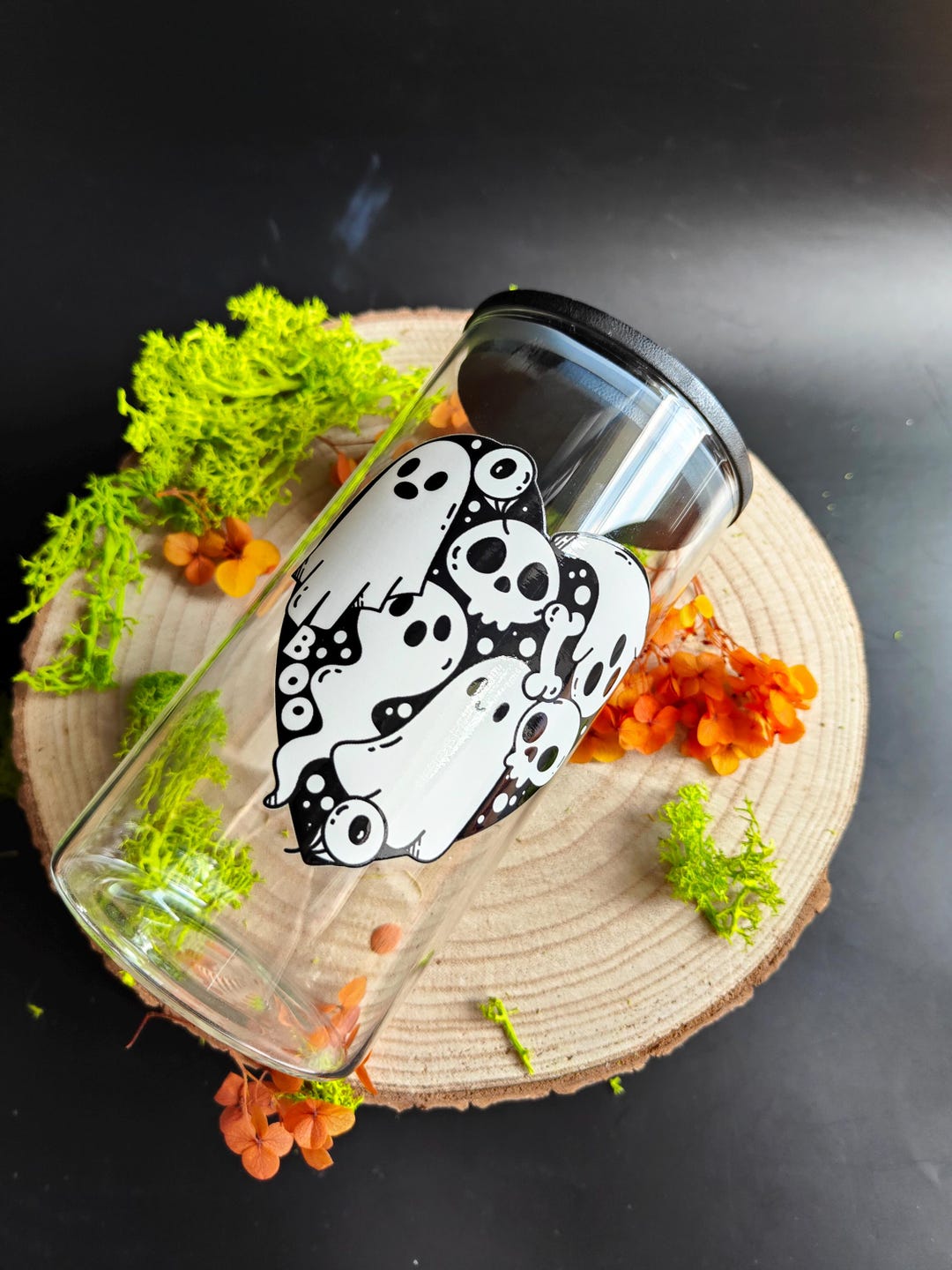 Glass Container Jar ghosts Storage Canister,gothic Kitchen, Spooky Gift ...