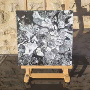 Black and White Fluid Art Painting - Etsy