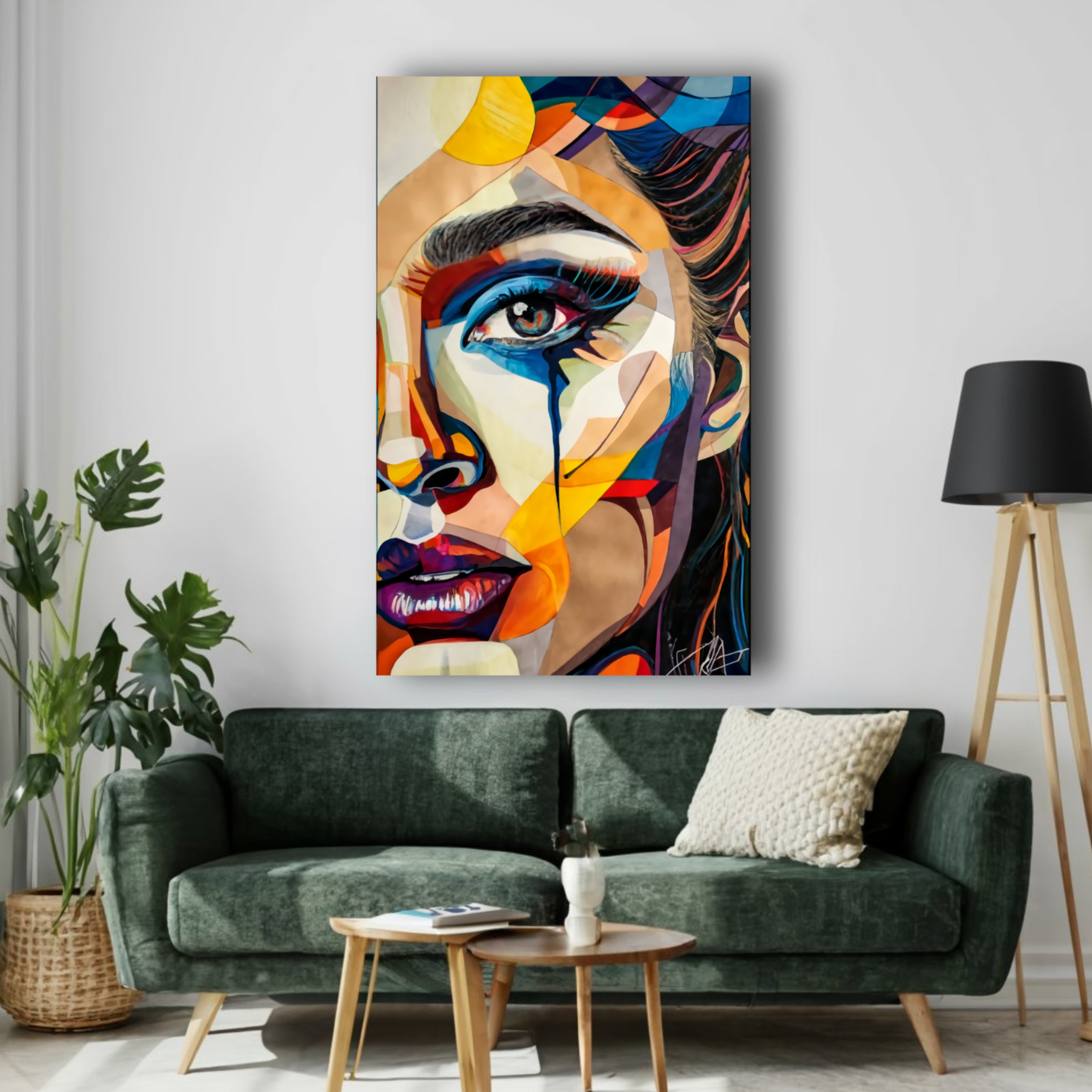 Colorful Woman Portrait Wall Art Print, Abstract Girl Poster, Home ... Colorful Woman Portrait Wall Art Print, Abstract Girl Poster, Home ...