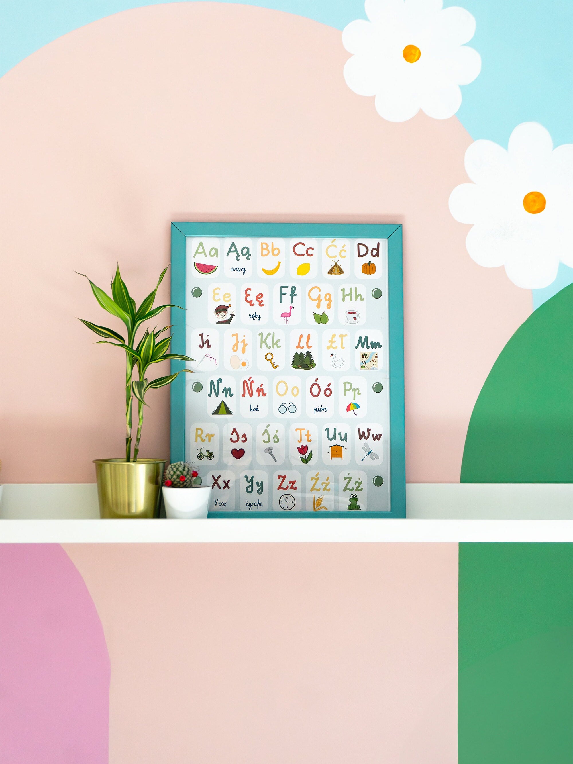 Polish Alphabet, Oryginal Printable Poster, Unique Hand Painted ...