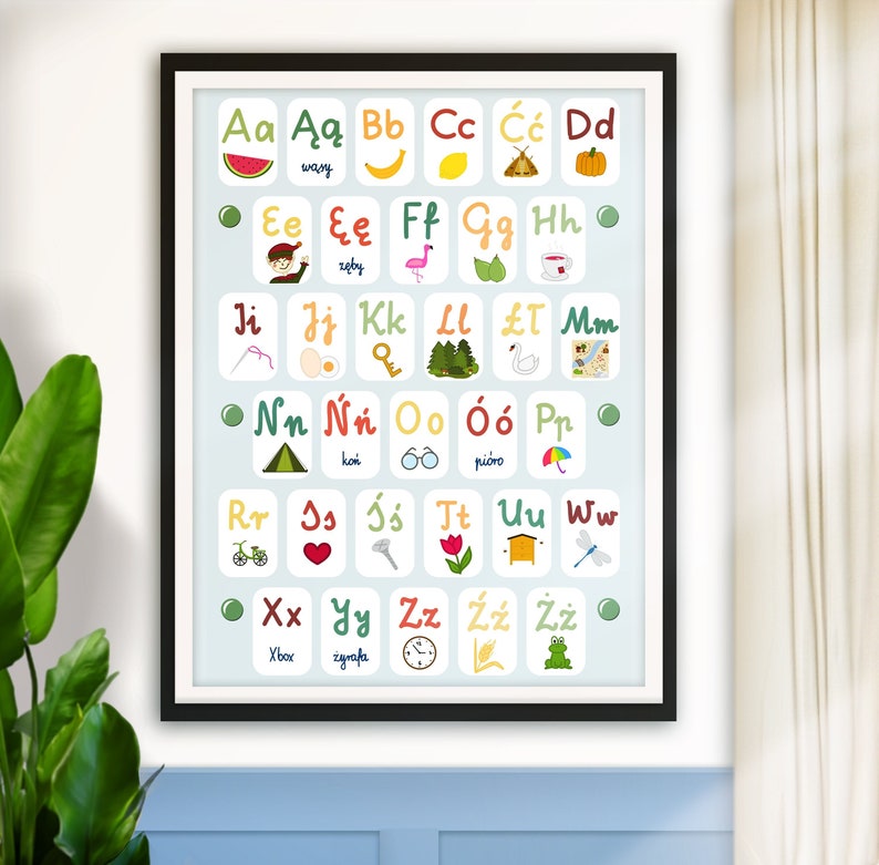 Polish Alphabet for Children to Print. - Etsy