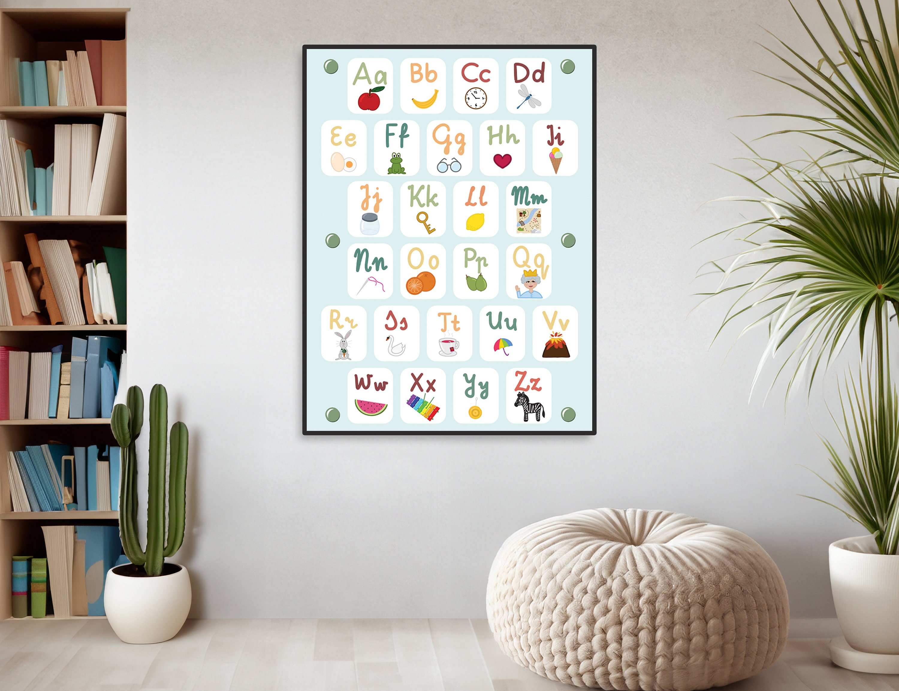 English Alphabet Poster to Print for Children. Hand-painted - Etsy